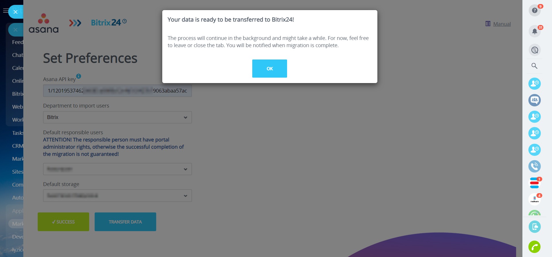 Asana data migration